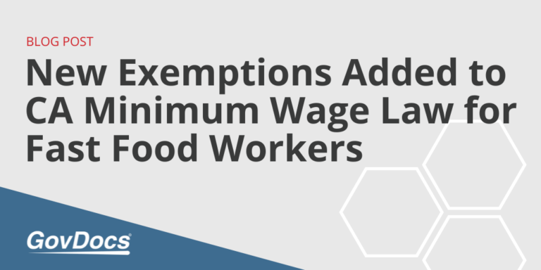 California Exemptions to Fast Food Worker Minimum Wage