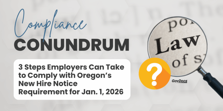 Oregon’s New Hire Notice Requirement