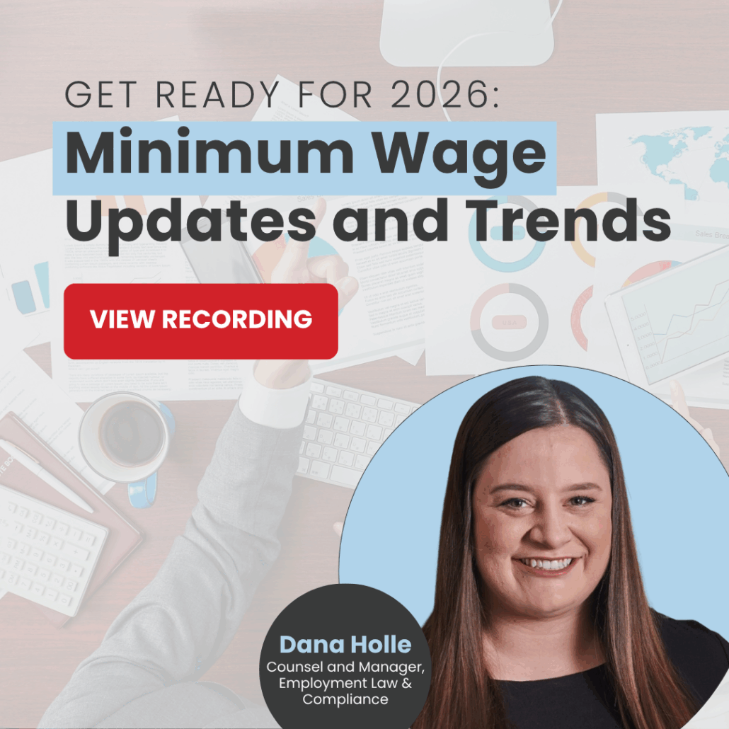 New Minimum Wage Labor Law Posters: January 1, 2026