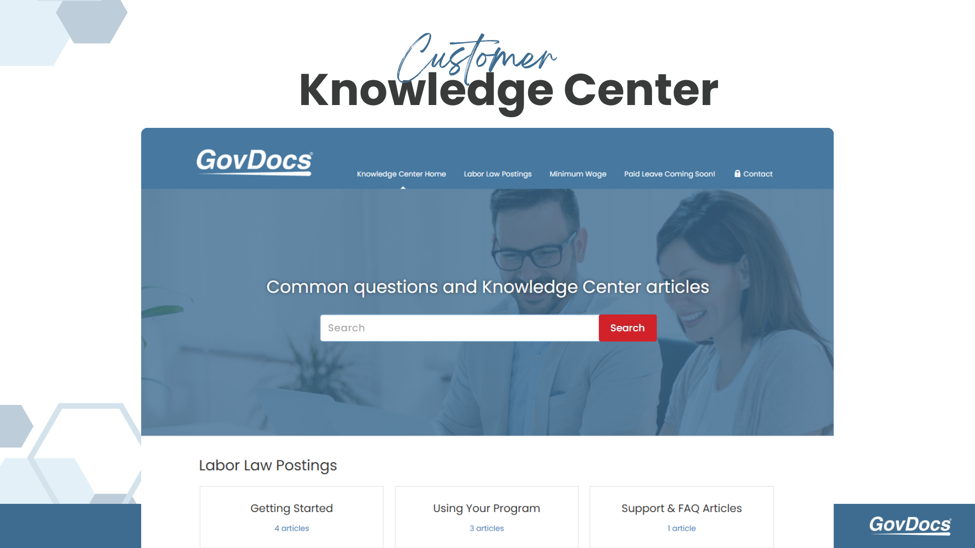 GovDocs Customer Knowledge Center
